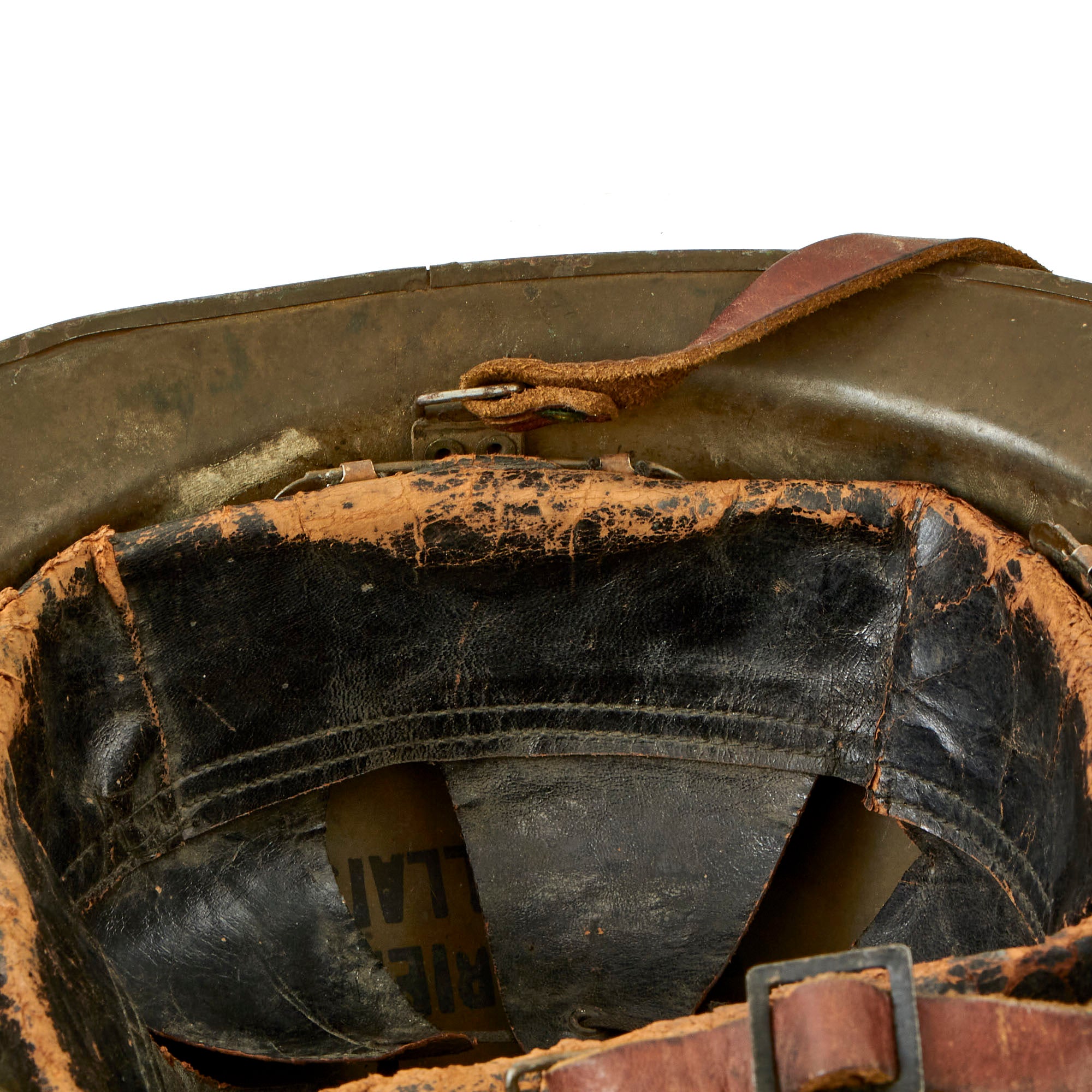 Original WWII French Complete Model 1926 Adrian Engineer Helmet with L ...