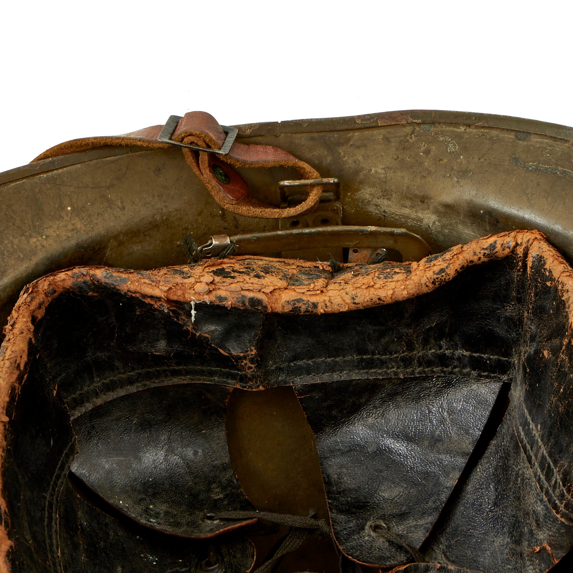 Original WWII French Complete Model 1926 Adrian Engineer Helmet with L ...