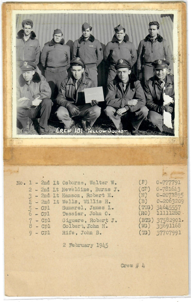 Original U.S. WWII Lot of 13 Army Air Force 708th Bombardment Squadron ...