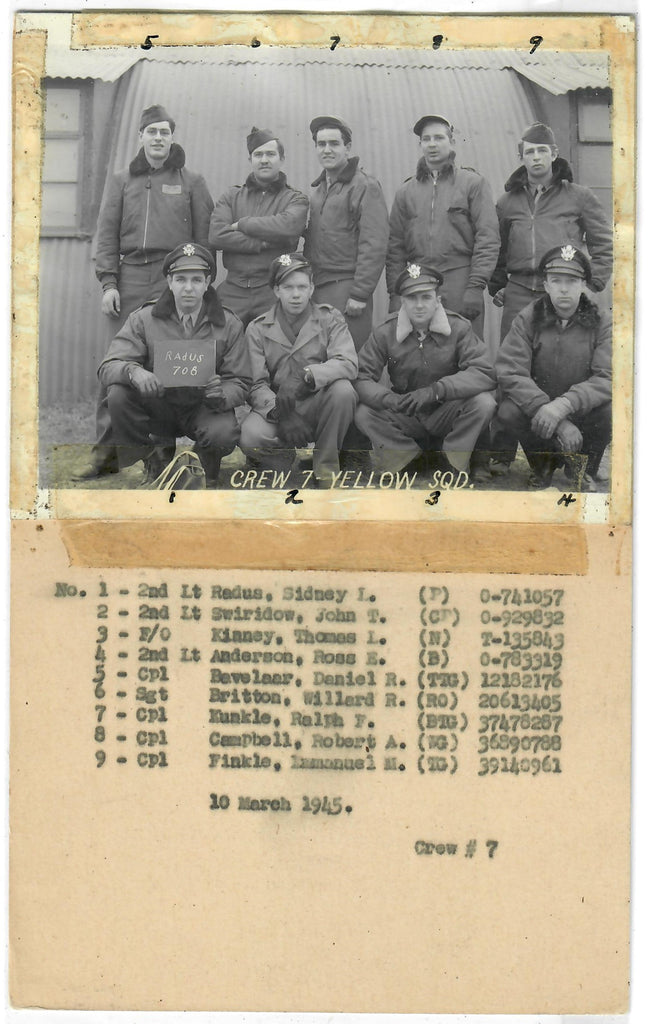 Original U.S. WWII Lot of 13 Army Air Force 708th Bombardment Squadron ...