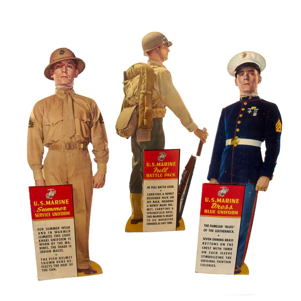 Original U.S. WWII US Marine Corps Cardboard Standee Tabletop Display ...
