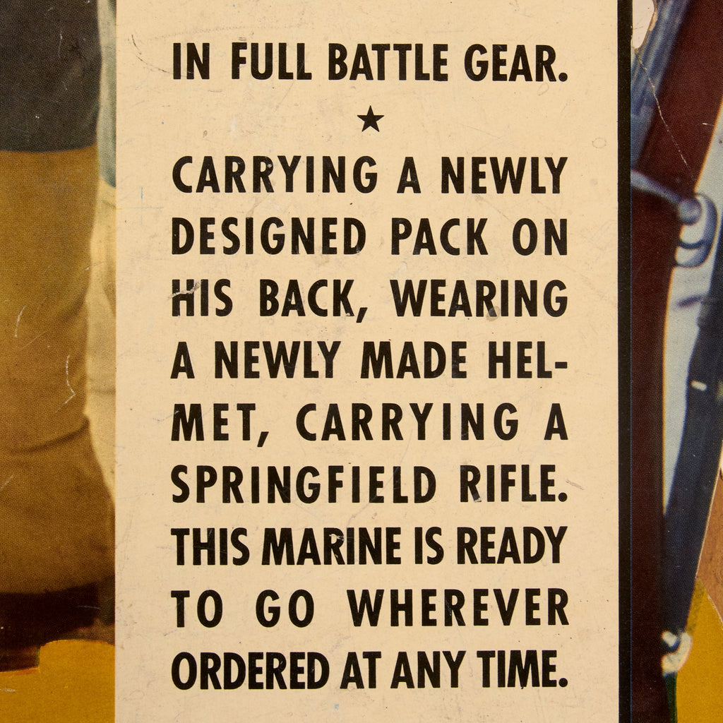 Original U.S. WWII US Marine Corps Cardboard Standee Tabletop Display ...