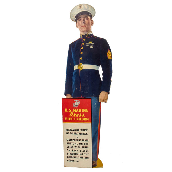 Original U.S. WWII US Marine Corps Cardboard Standee Tabletop Display ...