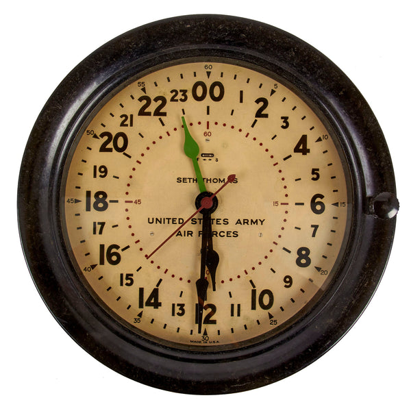 Original WWII U.S. Army Air Forces 8-Day Clock by Seth Thomas With Win ...