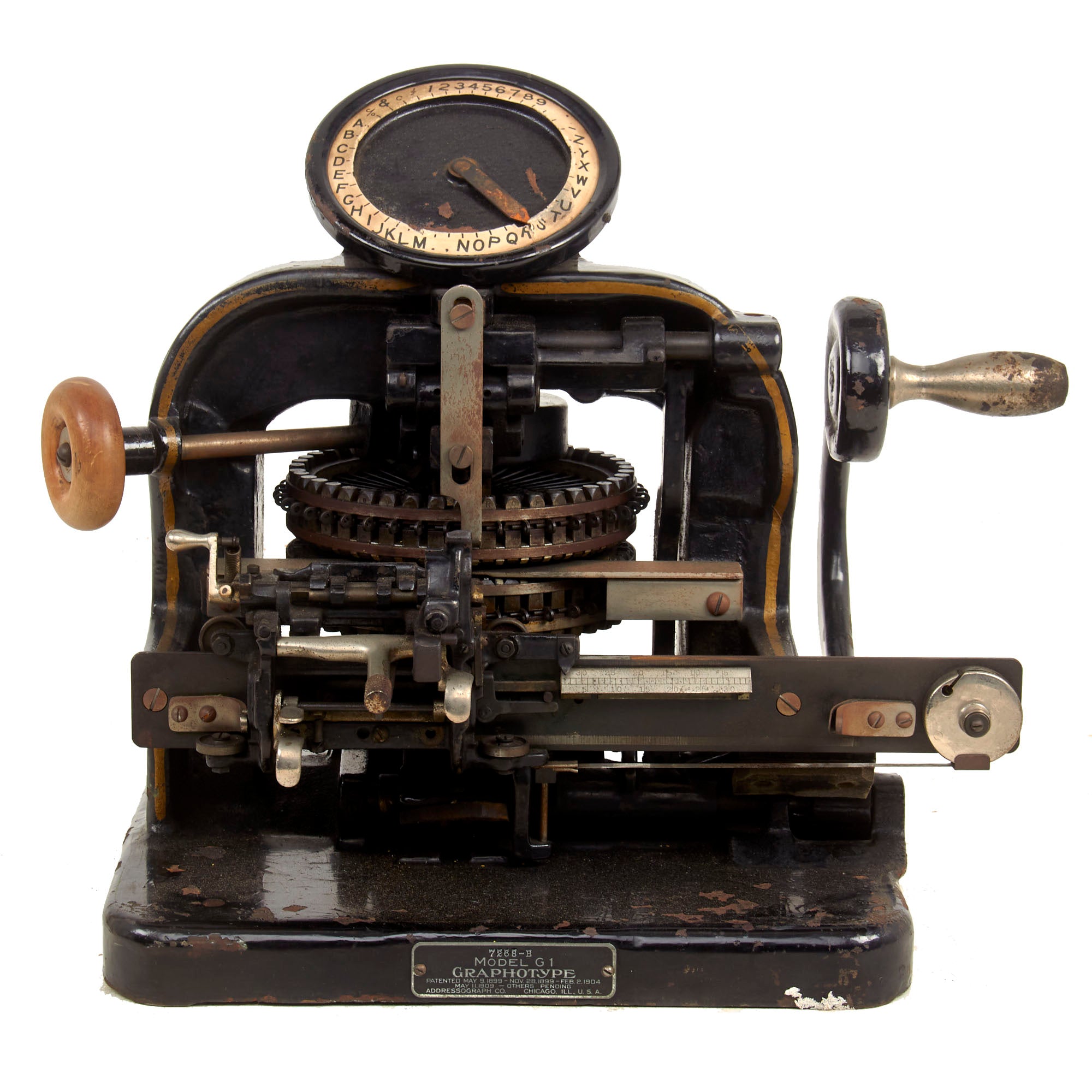 Original U.S. WWI WWII Graphotype Model G1 Dog Tag Machine - Fully ...