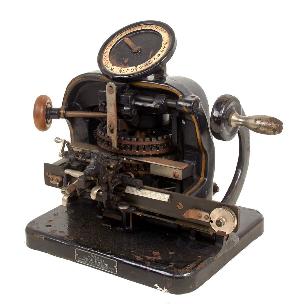 Original U.S. WWI WWII Graphotype Model G1 Dog Tag Machine - Fully ...