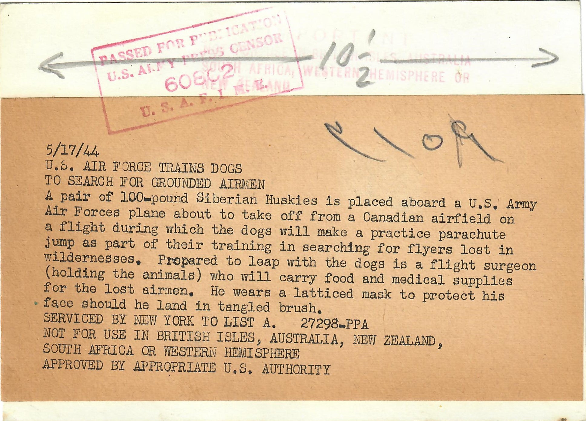 Original U.S. WWII K-9 Corps War Dog Technical Manual, Discharge Paper ...