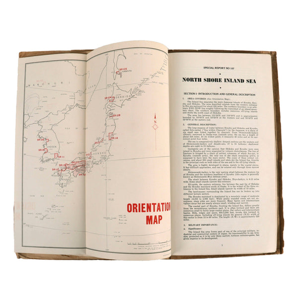 Original U.S. WWII Restricted Special Report of Maps for Invasion of J ...