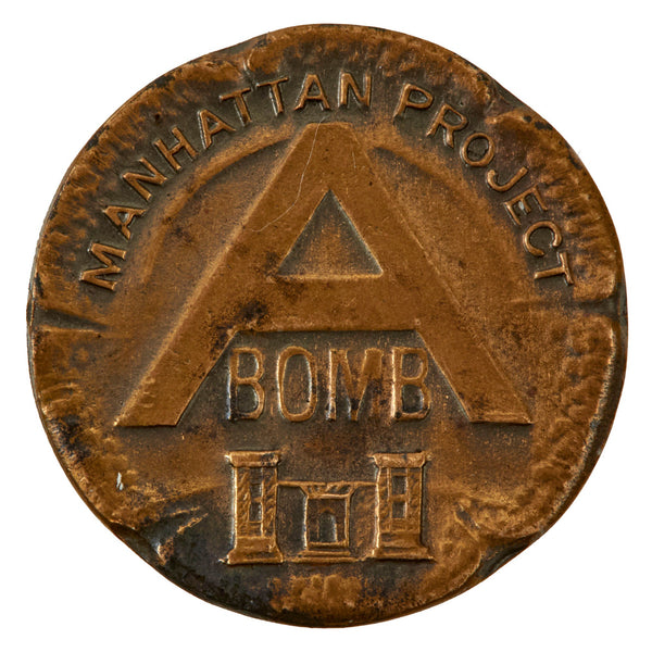 Original U.S. WWII Manhattan Project A Bomb Bronze Workers Pin ...