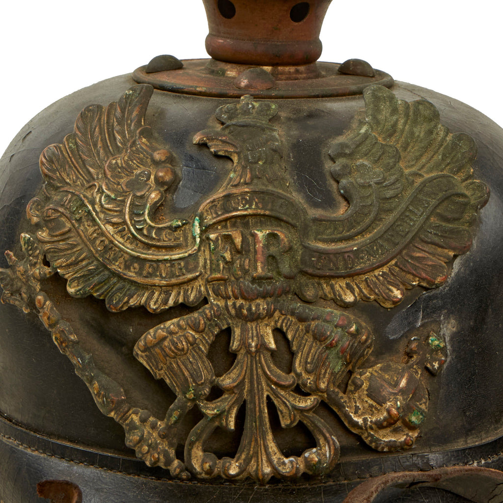Original German WWI Named & Unit-Marked Prussian M1895 Pickelhaube Spi ...
