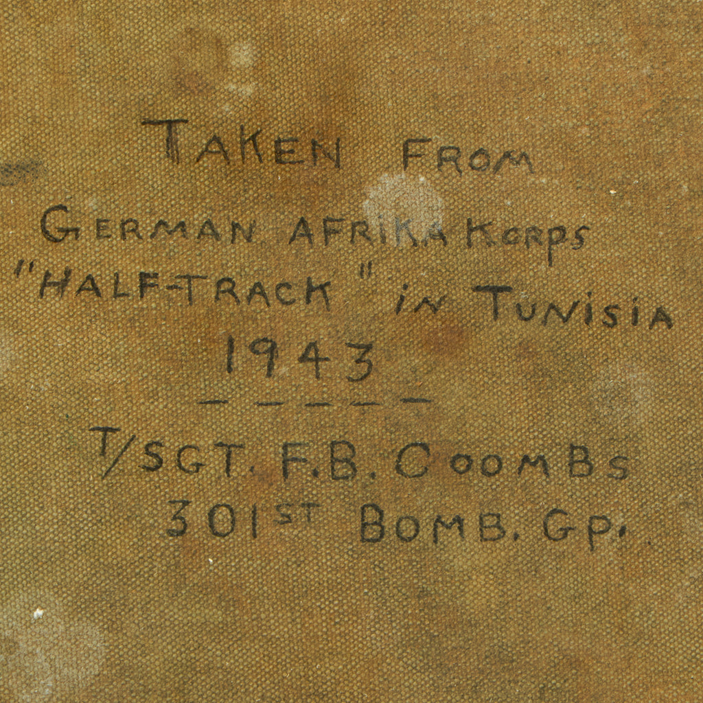 Original German WWII DAK Half-track Canvas Cover Balkankreuz Insignia ...