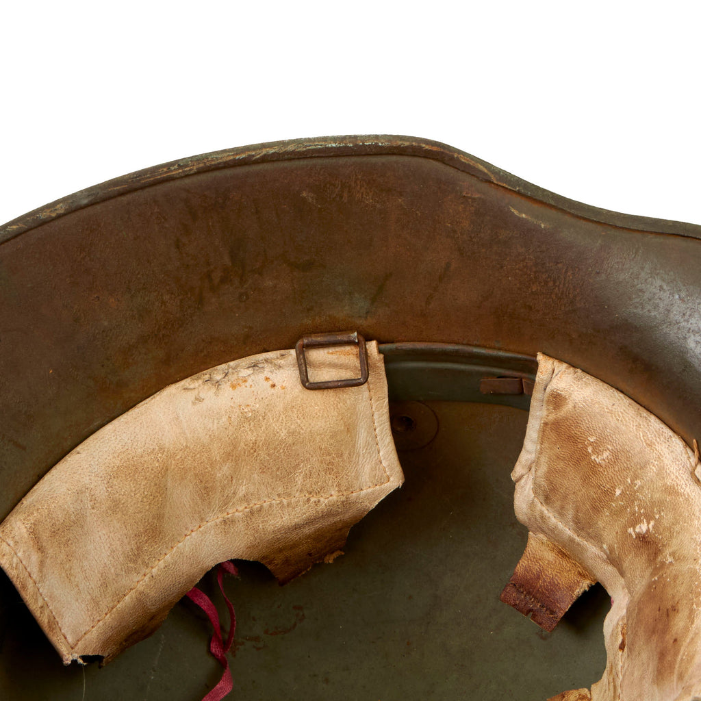 Original German WWII M18 Transitional Heer Army Double Decal Helmet wi ...