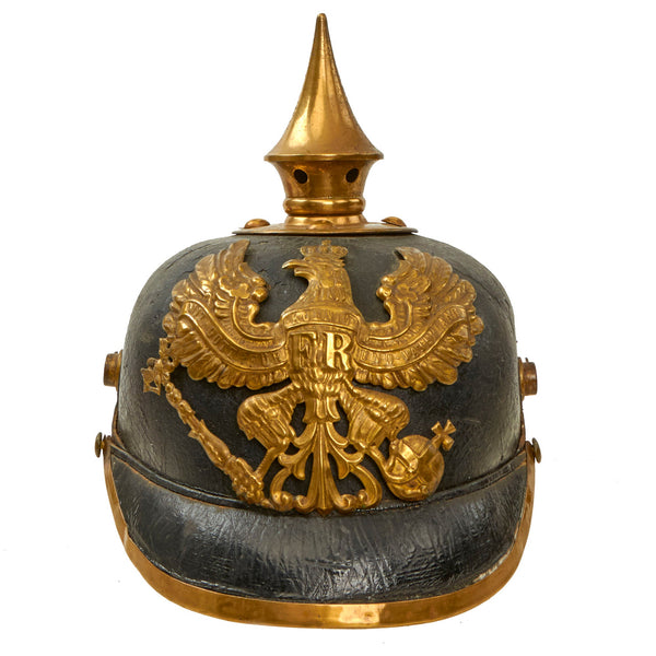 Original German WWI Unit Marked Prussian M1895 Pickelhaube Spiked Helm ...