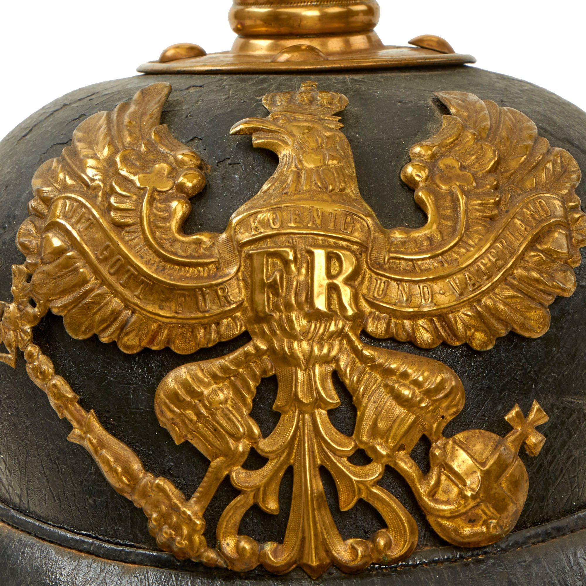 Original German WWI Unit Marked Prussian M1895 Pickelhaube Spiked Helm ...