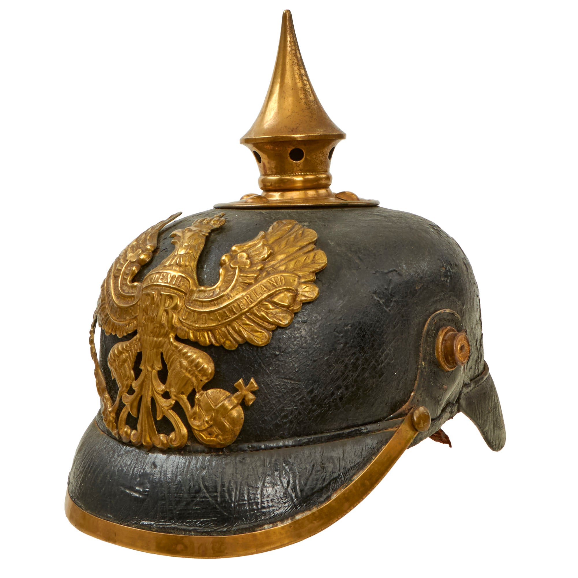 Original German WWI Unit Marked Prussian M1895 Pickelhaube Spiked Helm ...
