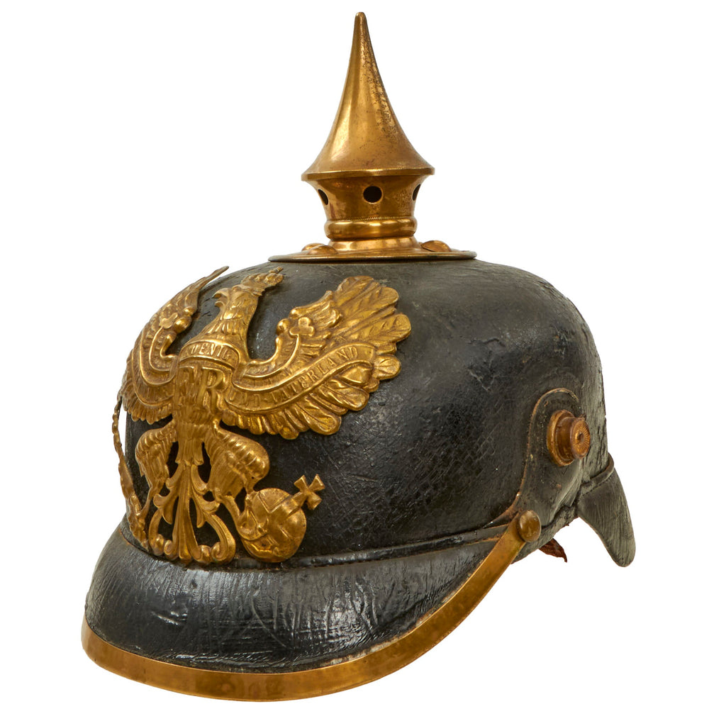 Original German WWI Unit Marked Prussian M1895 Pickelhaube Spiked Helm ...