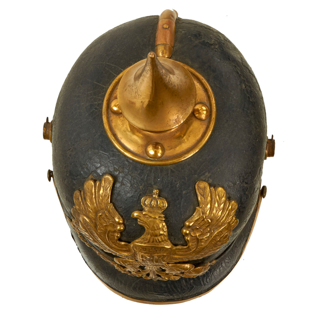 Original German WWI Unit Marked Prussian M1895 Pickelhaube Spiked Helm ...