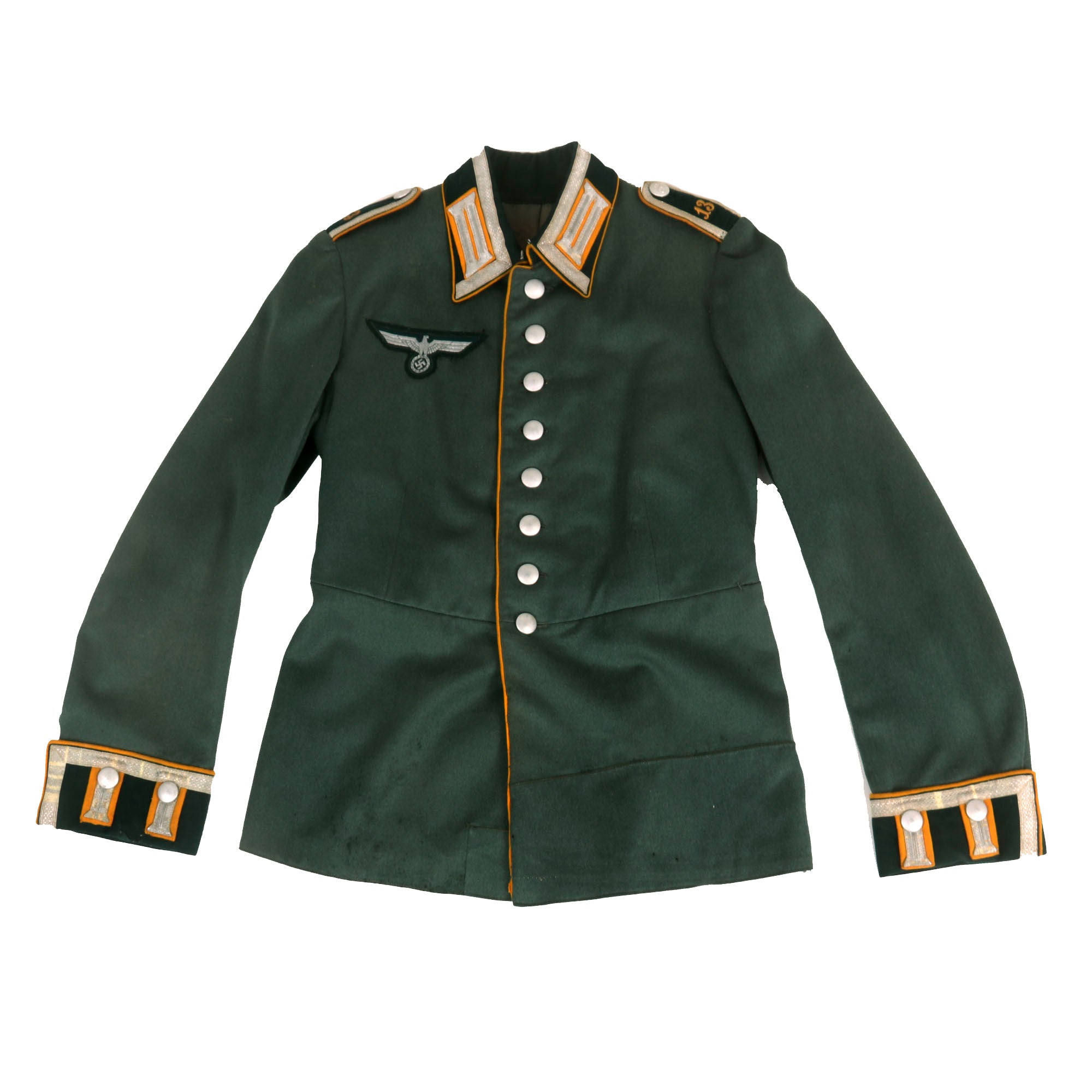 Original German WWII Heer 13th Cavalry Wachtmeister NCO M35 Waffenrock ...