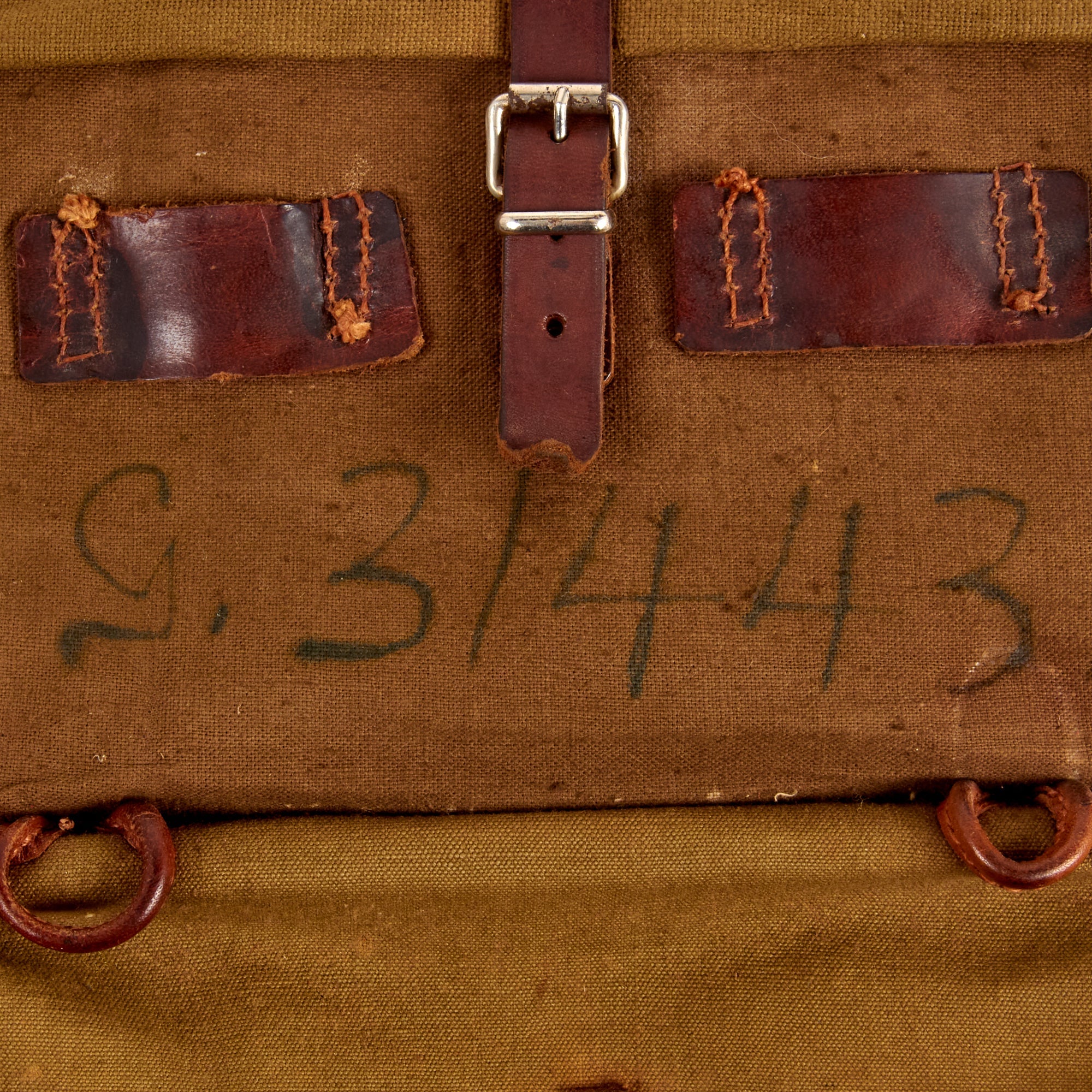 Original German WWII Tornister 34 Cowhide Backpack with Shoulder Straps ...