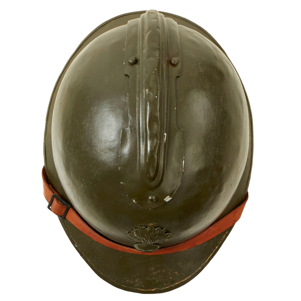 Original French WWII Model 1926 Adrian Infantry Combat Helmet with Com ...