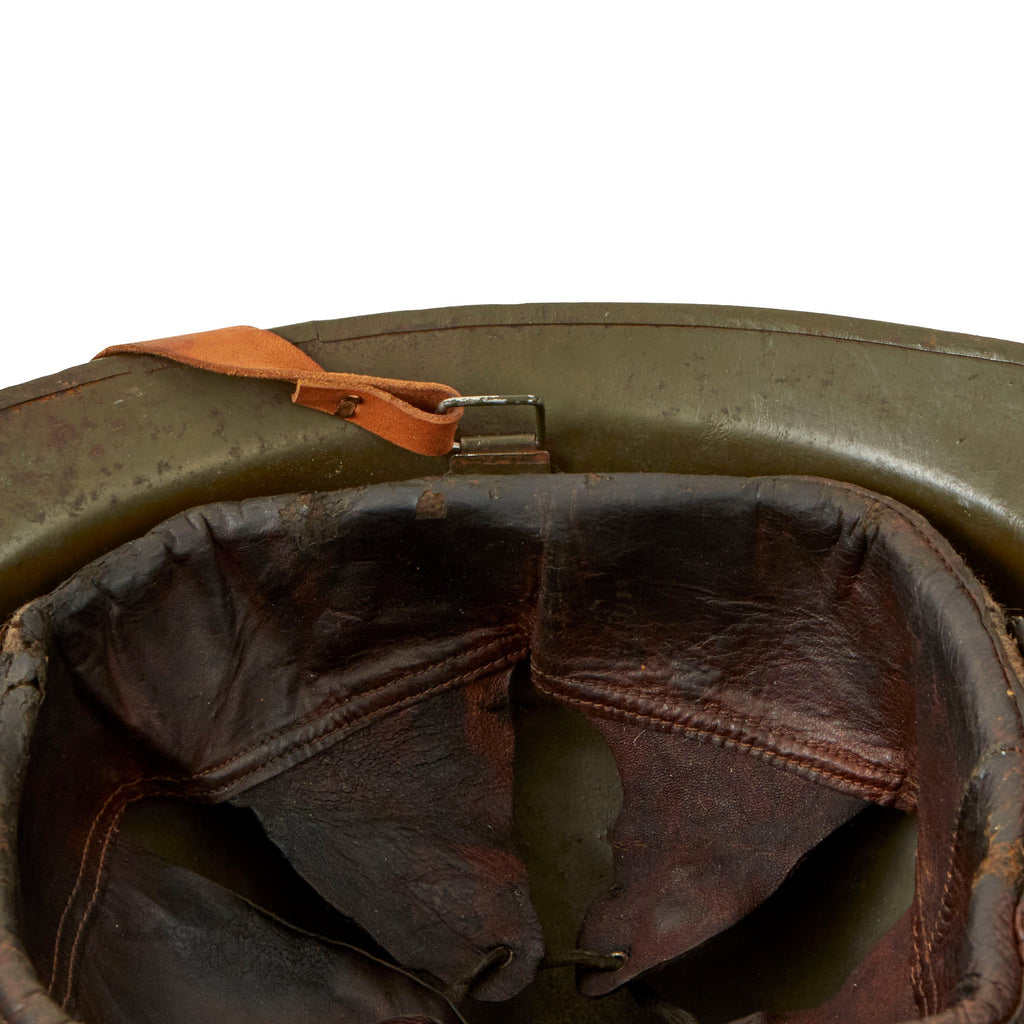 Original French WWII Model 1926 Adrian Infantry Combat Helmet with Com ...