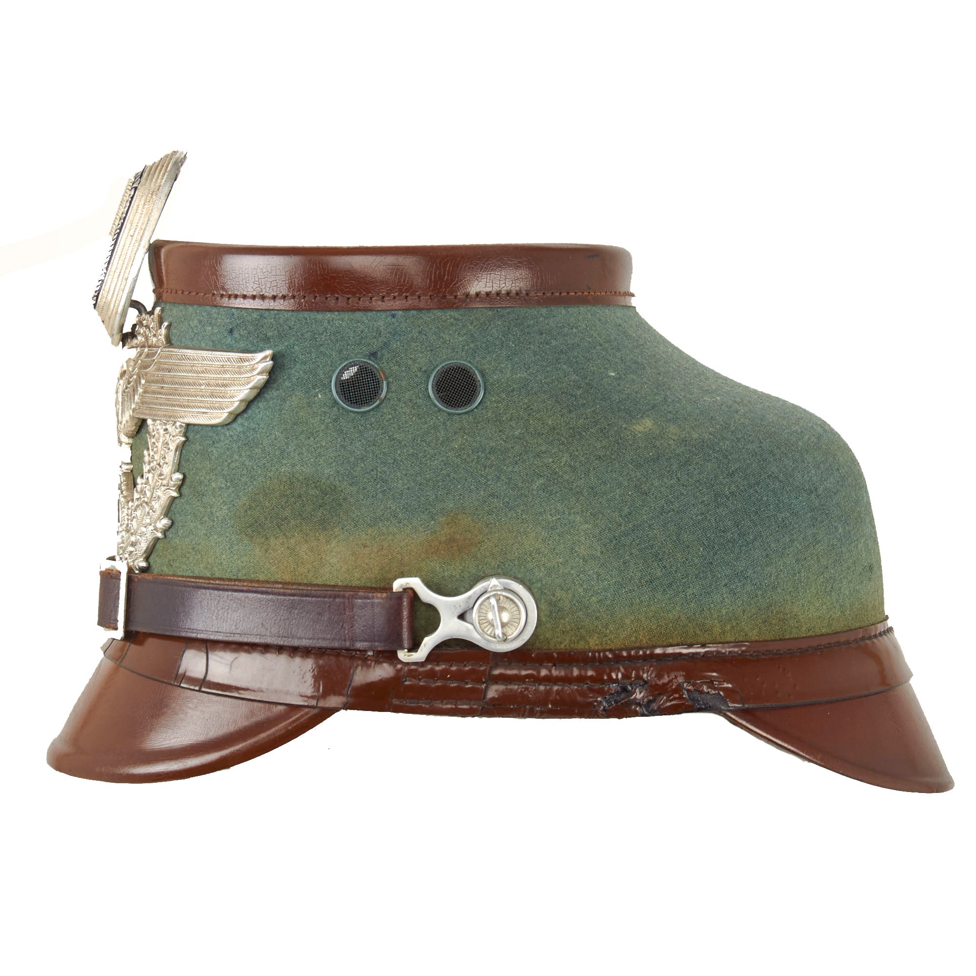 Original German WWII Late Pattern Rural Police Shako by Hans Römer wit ...