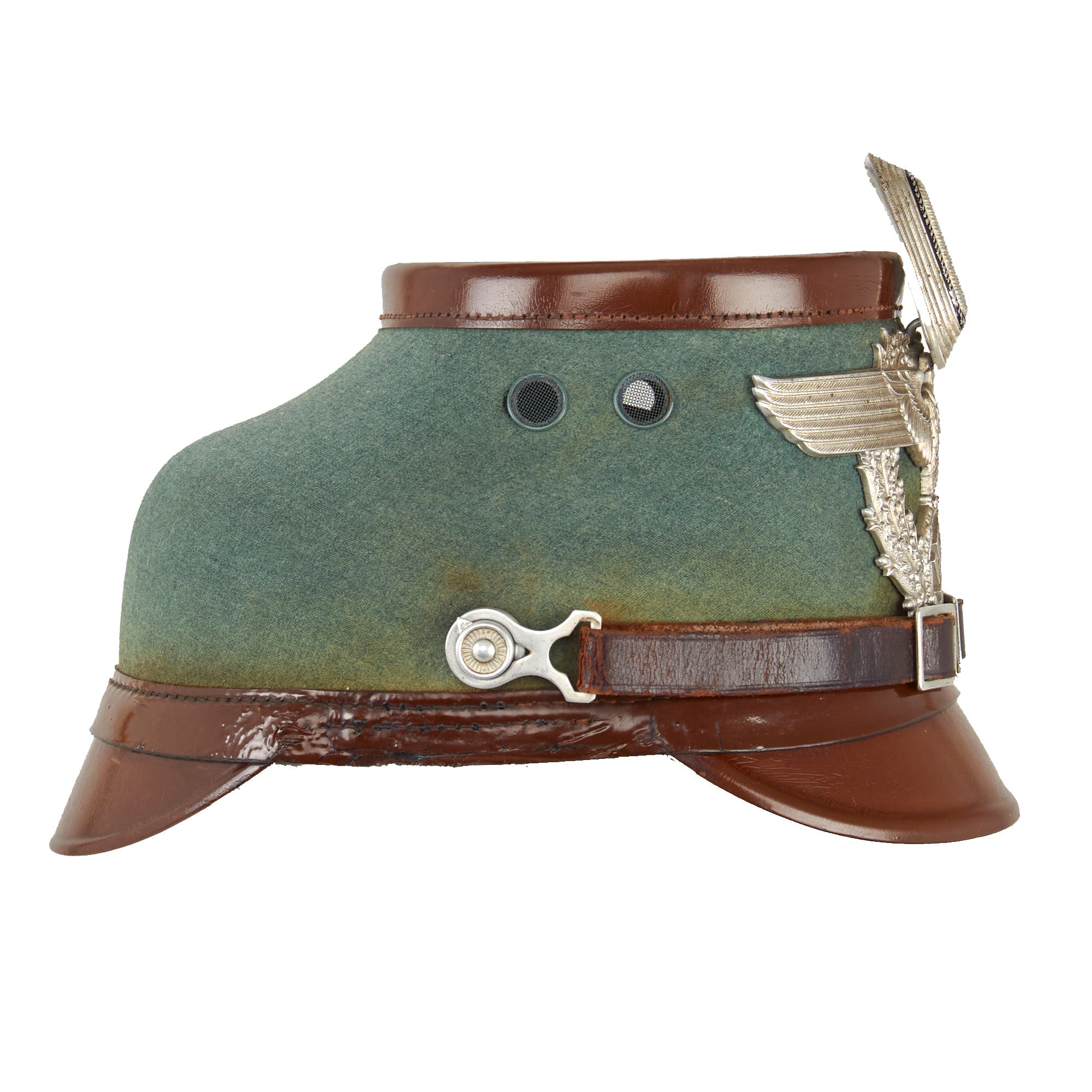 Original German WWII Late Pattern Rural Police Shako by Hans Römer wit ...