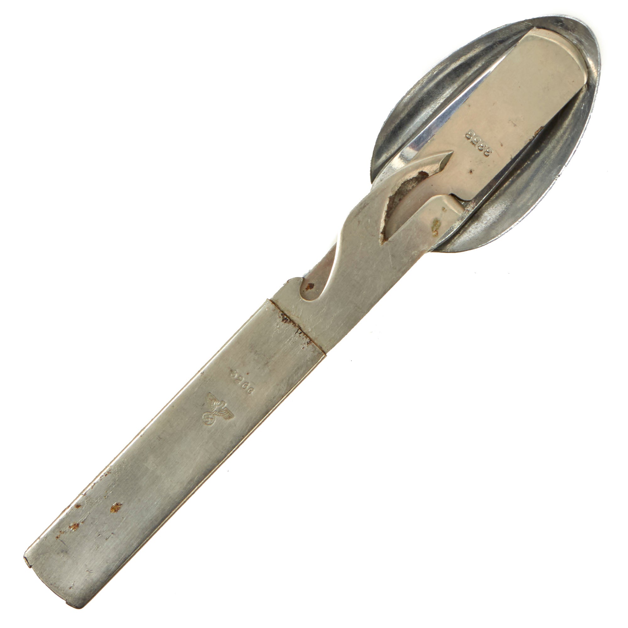 Original German WWII Mess Kit Utensil Set - Mixed Set of Steel & Alumi ...