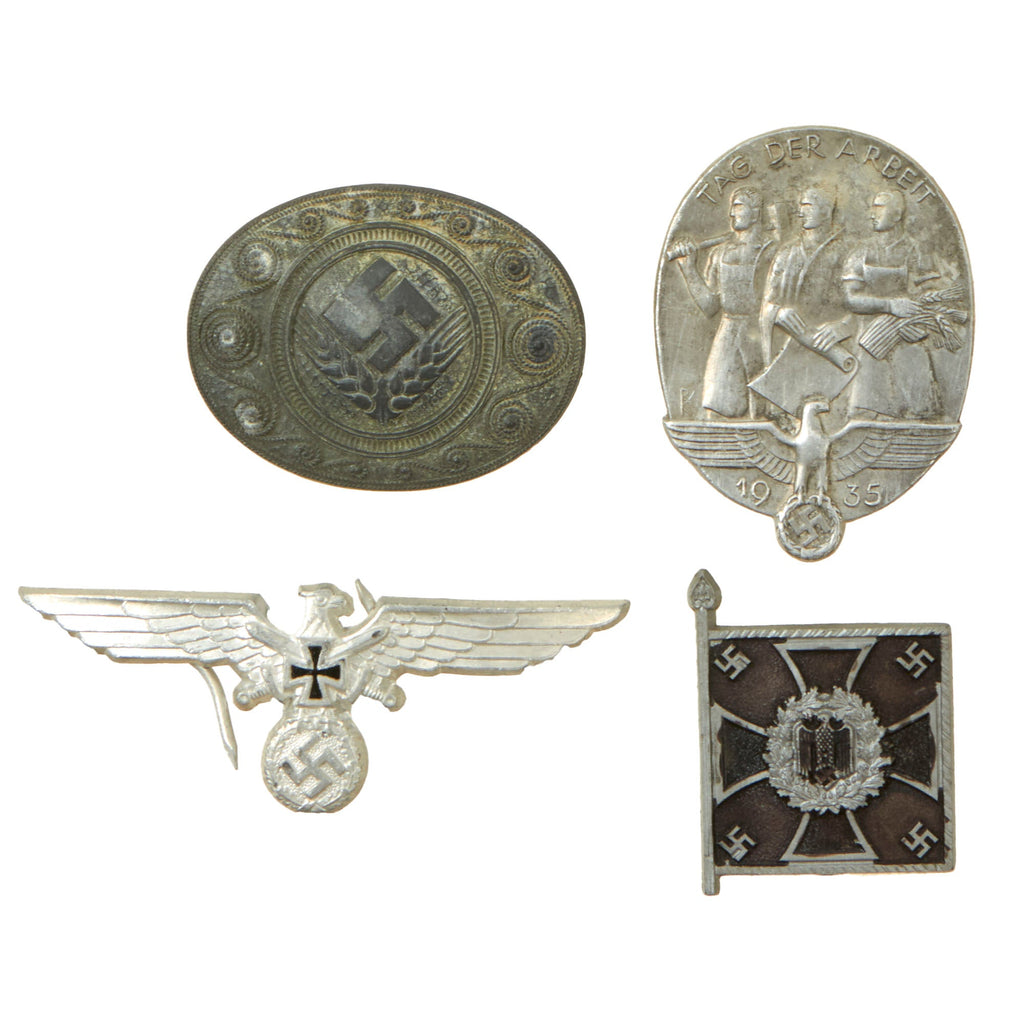 Original German WWII Award and Tinnie Grouping in Custom Luftwaffe Woo ...