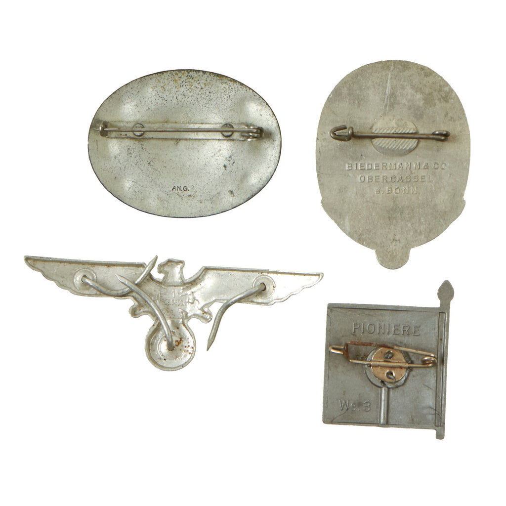 Original German WWII Award and Tinnie Grouping in Custom Luftwaffe Woo ...