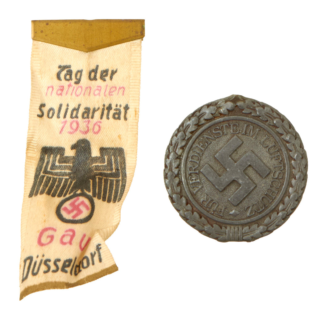 Original German WWII Award and Tinnie Grouping in Custom Luftwaffe Woo ...