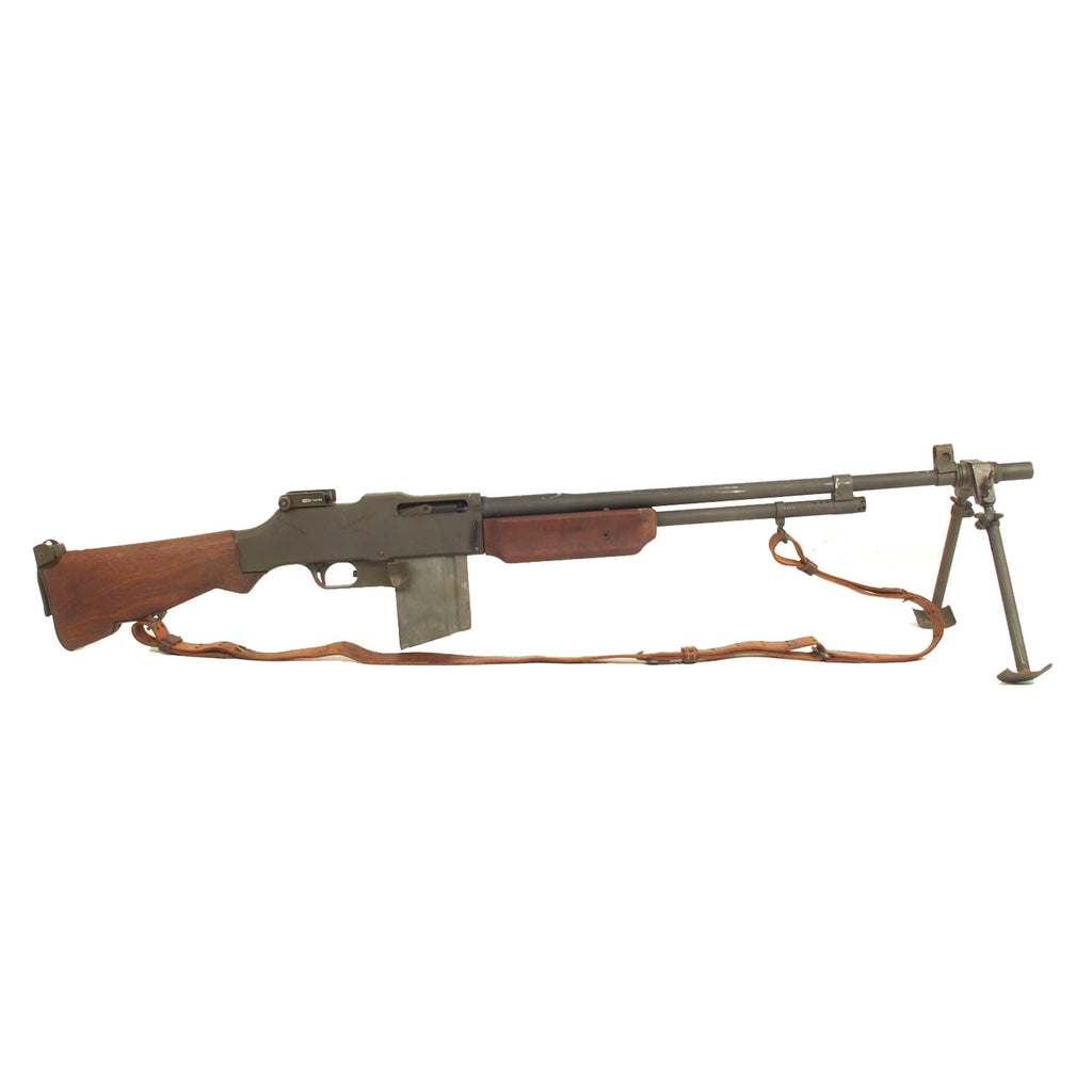 Original U.S. WWII BAR Browning M1918A2 Display Gun with Leather Sling ...
