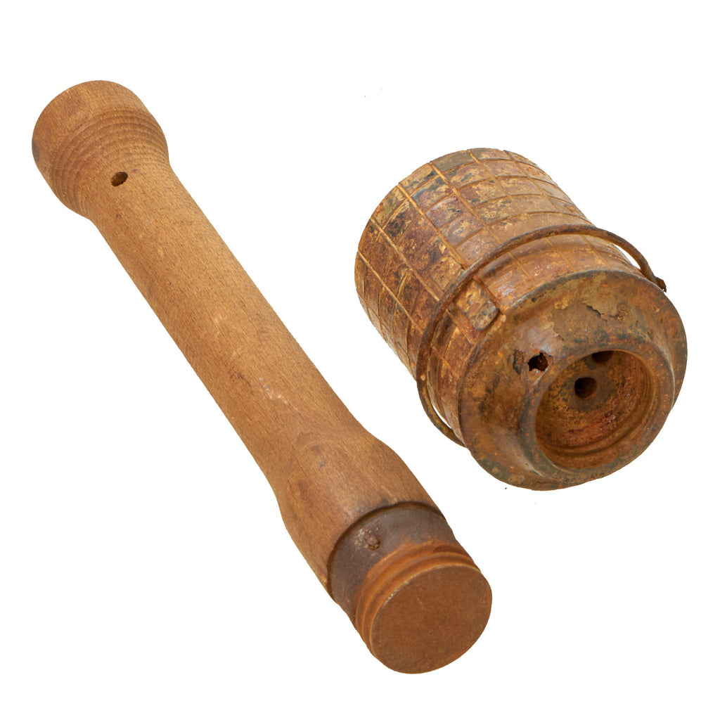 Original German WWII 1944 dated M43 Inert Stick Grenade with Corrugate ...
