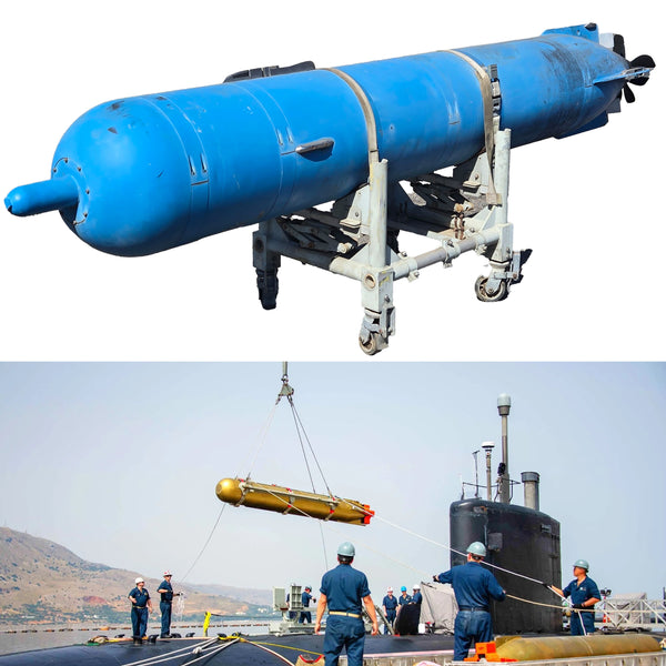 Original U.S. Vietnam War Era Inert Mark 37 Torpedo Trainer with Dolly ...