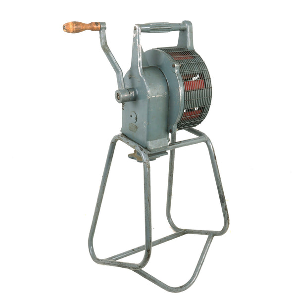 Original British WWII Era Air Raid Siren with Original Stand & Hand Cr ...