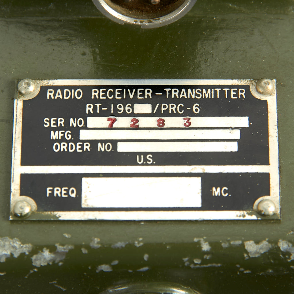 Original U.S. Vietnam War Era RT-196/PRC-6 Radio Receiver Transmitter ...