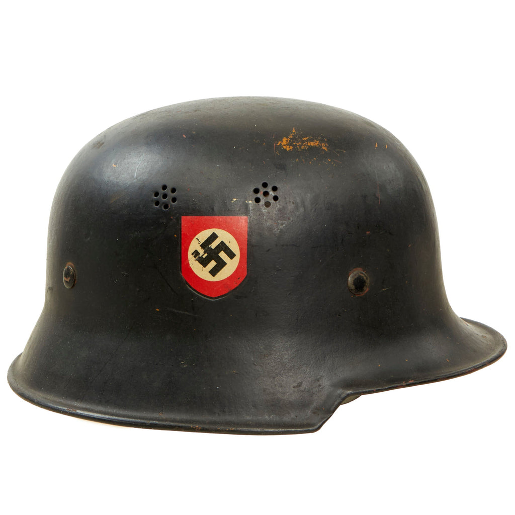 Original German WWII M34 Square Dip NSDAP Double Decal Civic Police St ...
