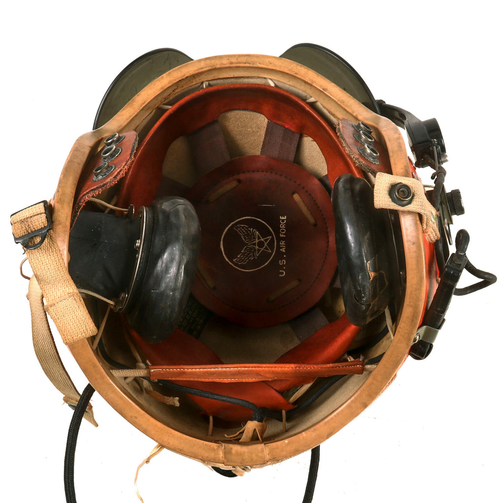 Original U.S. Cold War Air Force P-4A Flight Helmet with Paint Scheme ...