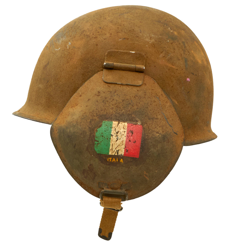 Original U.S. WWII USAAF Bomber Crew M3 Steel FLAK Helmet with Italy D ...