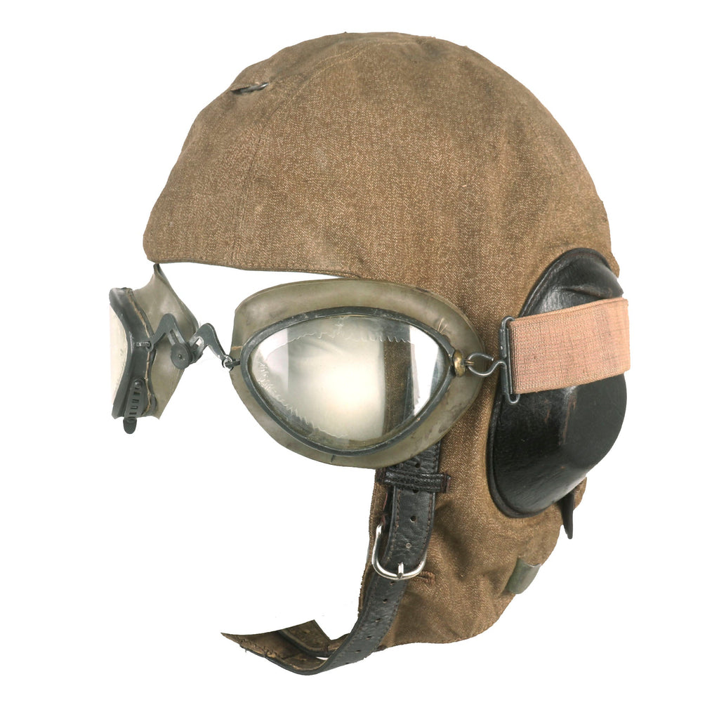 Original WWII German 1939 Luftwaffe LKP S101 Summer Pilot Flying Helme ...