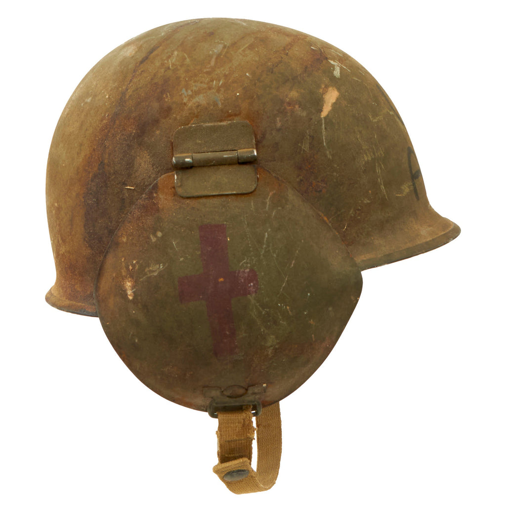 Original U.S. WWII USAAF Bomber Crew M3 Steel FLAK Helmet with Painted ...