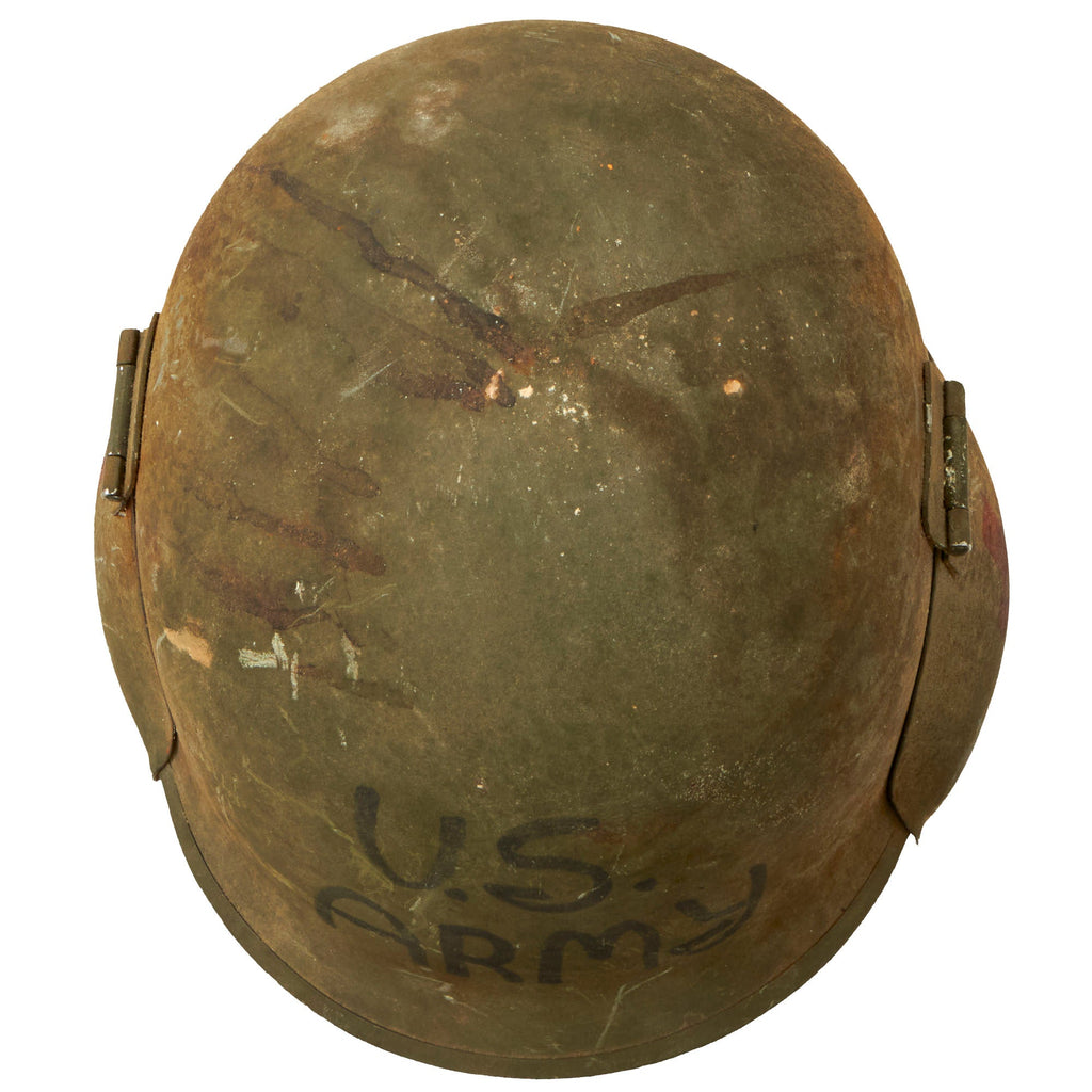Original U.S. WWII USAAF Bomber Crew M3 Steel FLAK Helmet with Painted ...