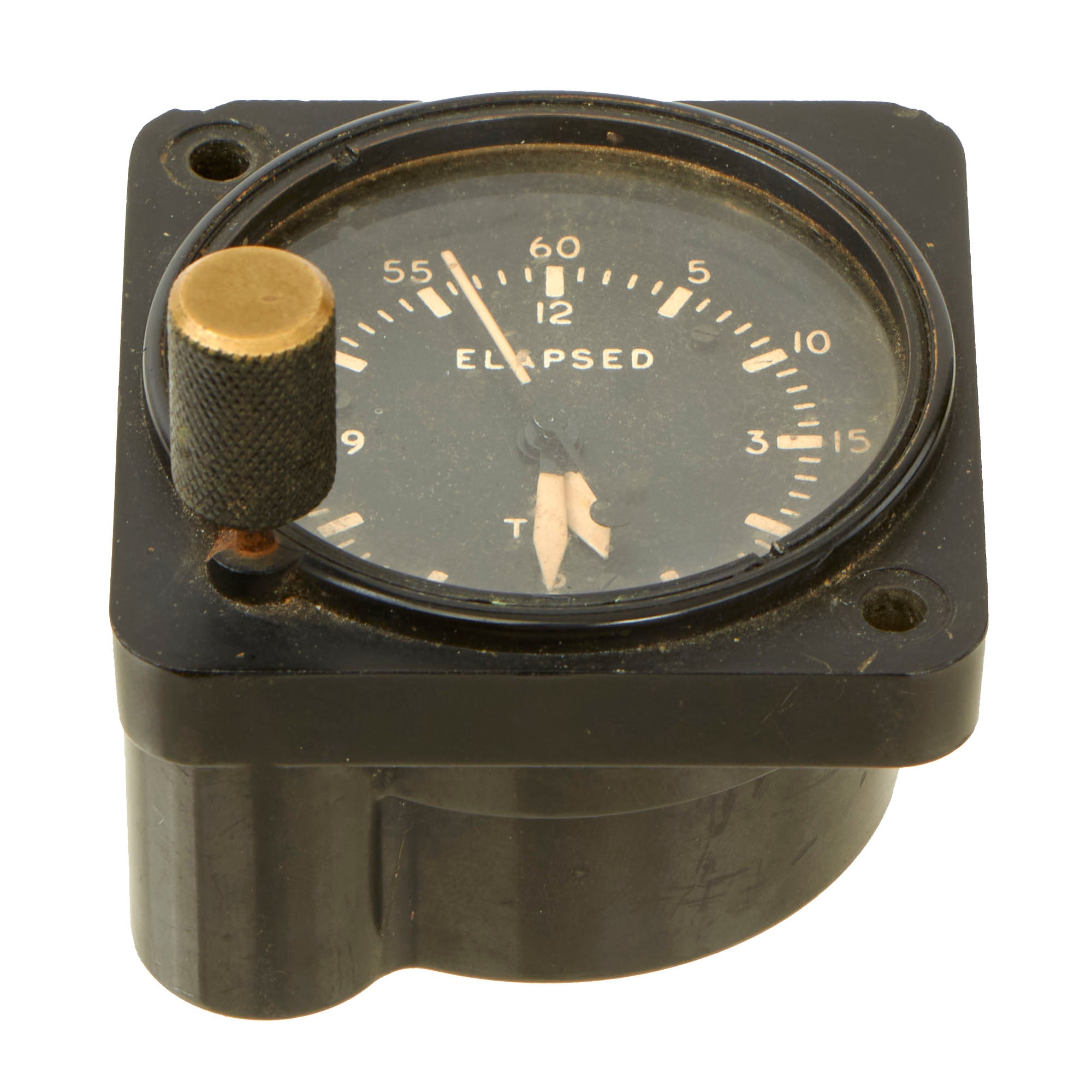 Original U.S. WWII Navy Elapsed Time Clock from Aircraft Cockpit - Sti ...
