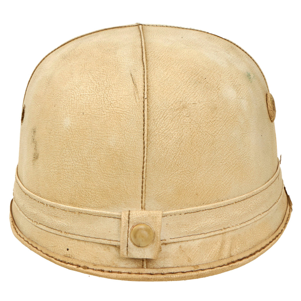 Original Rhodesian Bush War Era Leather Police Officer Helmet ...