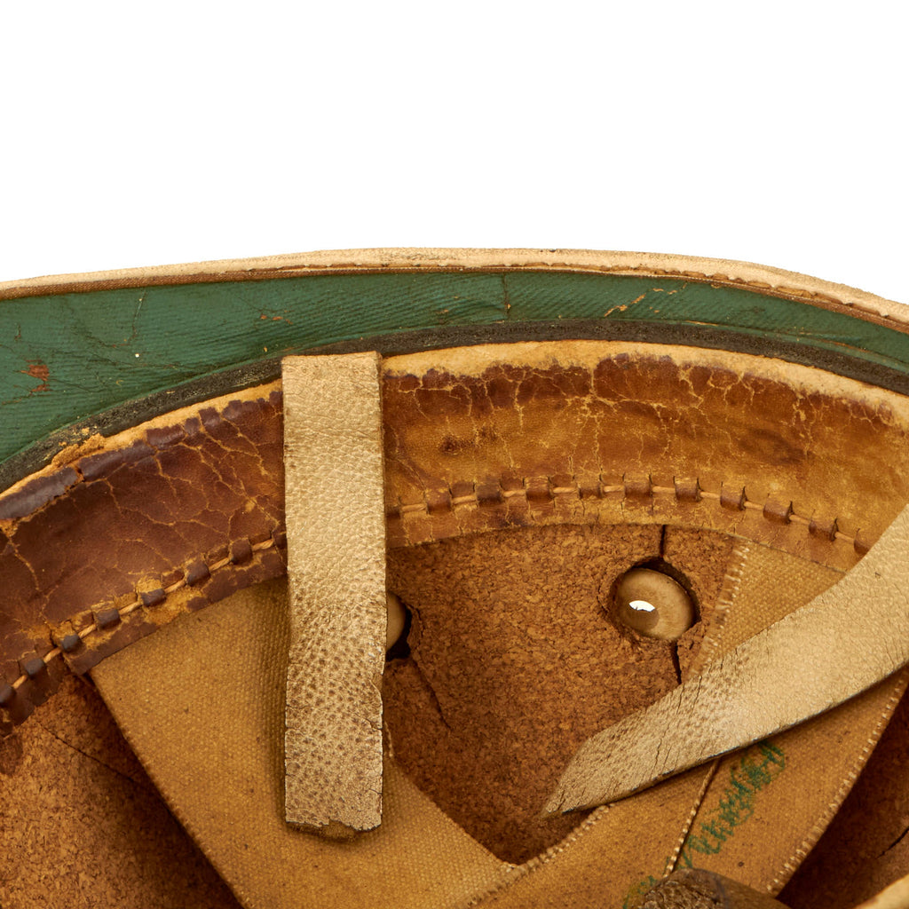 Original Rhodesian Bush War Era Leather Police Officer Helmet ...