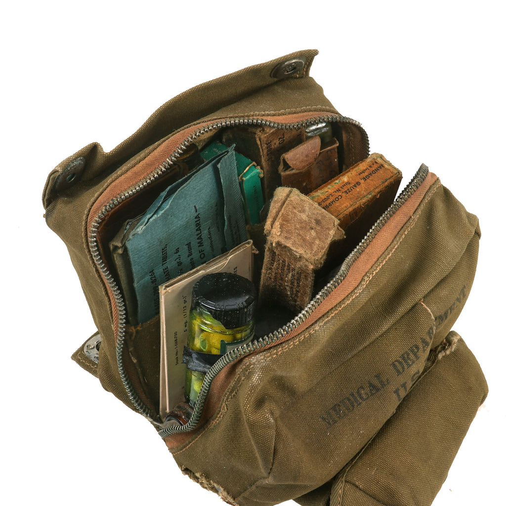 Original U.S. WWII Medical Department Zipper Pouch with Contents - Mar ...