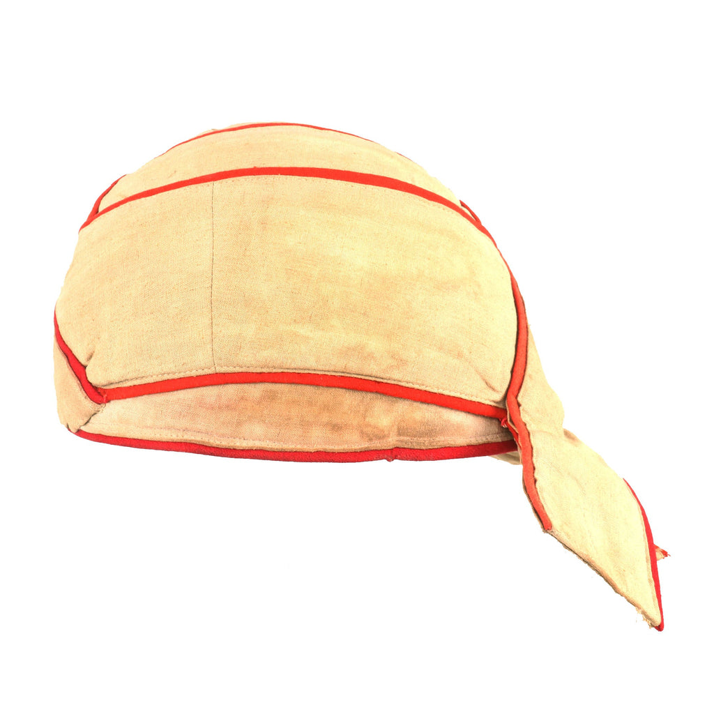 Original Ottoman WWI Turkish Kabalak Hat with Red Piping & Leather Swe ...