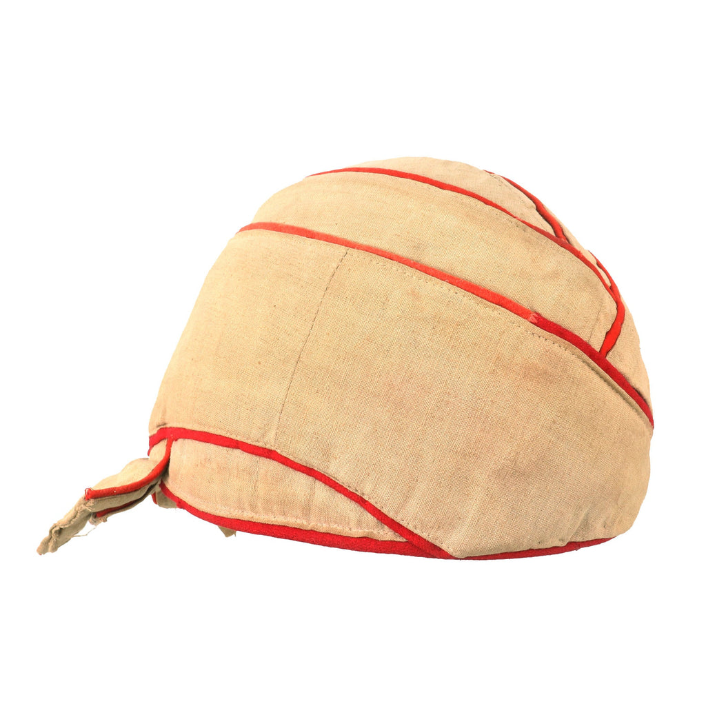 Original Ottoman WWI Turkish Kabalak Hat with Red Piping & Leather Swe ...
