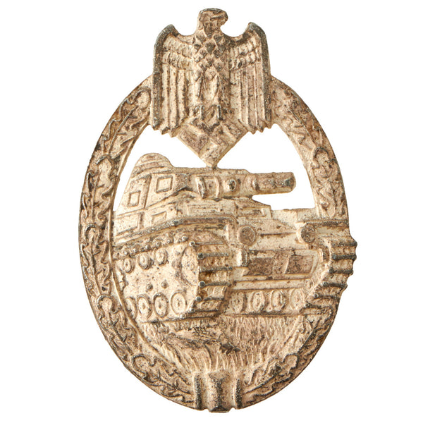 Original German WWII Early Silver Grade Panzer Assault Tank Badge by K ...