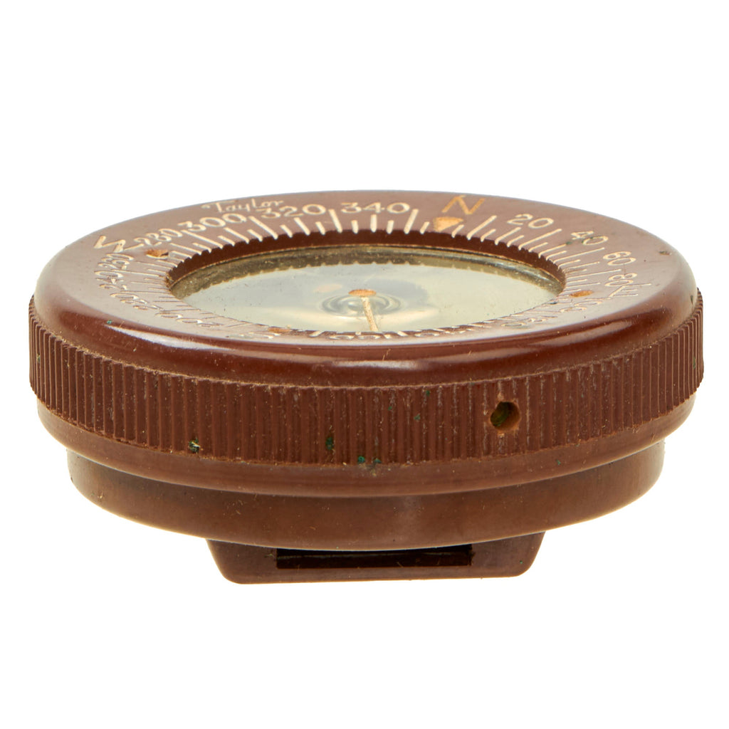 Original U.S. WWII Paratrooper Wrist Compass by Taylor with Leather Wr ...